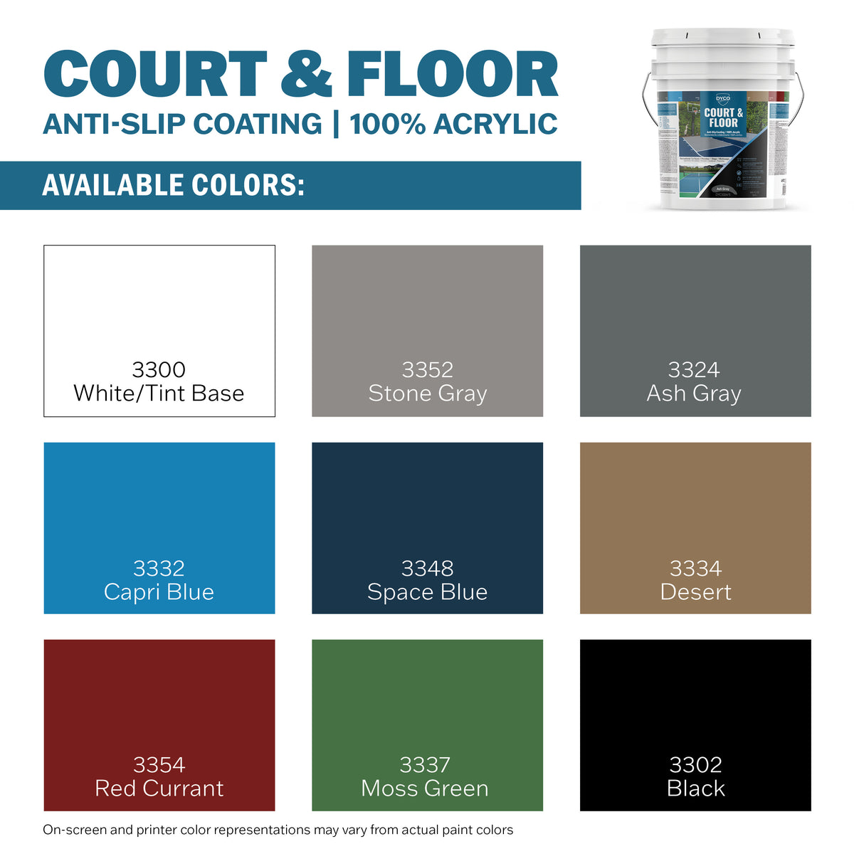 DYCO Court & Floor Anti-Slip Coating - Slip-Resistant Pavement, Cement ...